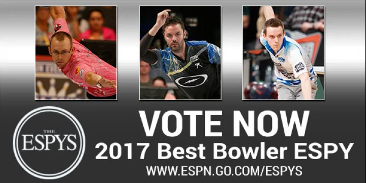 11thframe.com - ESPY Best Bowler nominees are Jason Belmonte, Francois Lavoie, E.J. Tackett